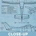 Blueprint Cessna 206 Poster, Aviation Gift. Birthday Gift. United ...