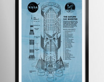 Saturn V Blueprint - Etsy