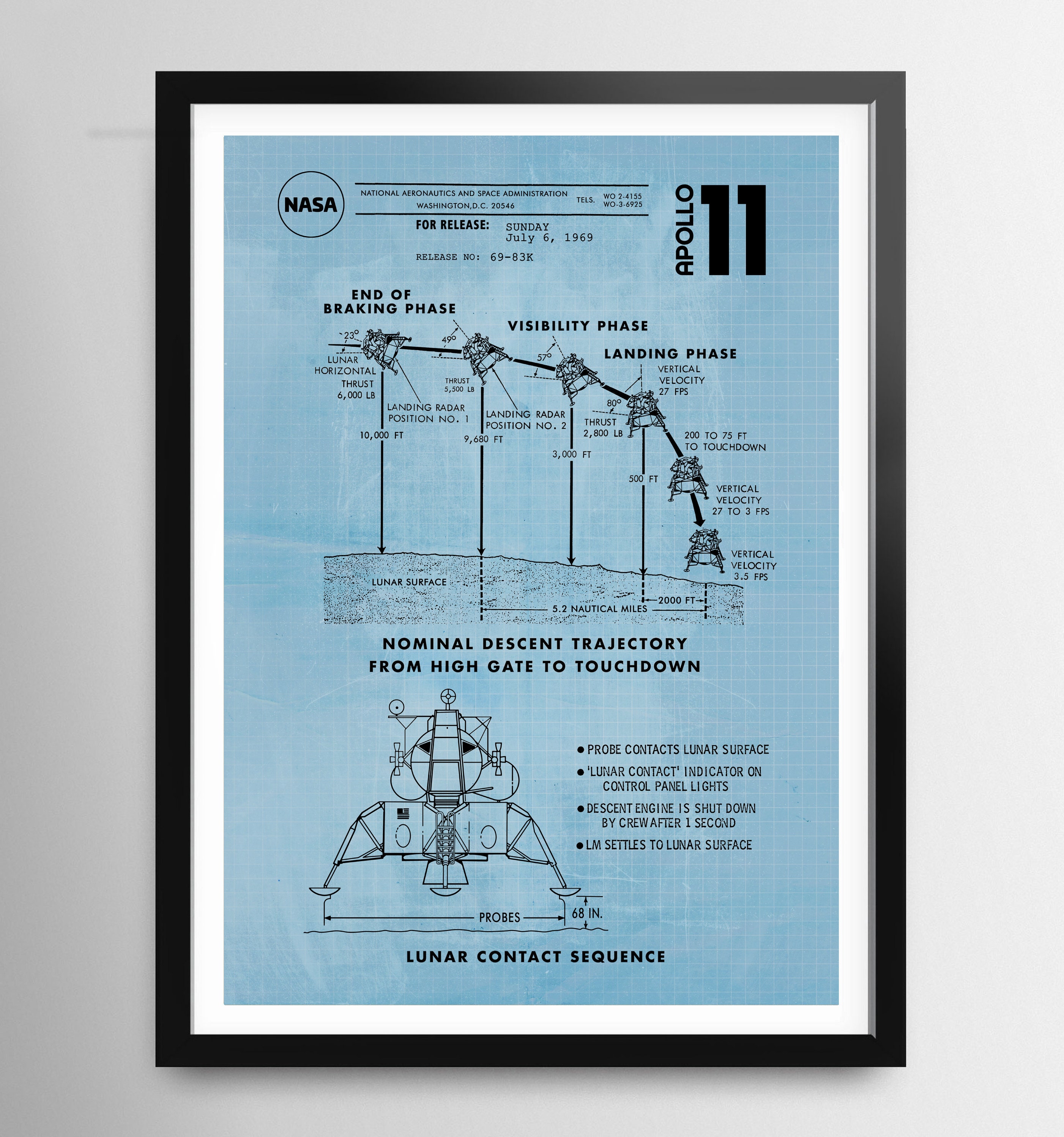 Blueprint Nasa Apollo 11 Lunar Module Blueprint Digital Print - Etsy