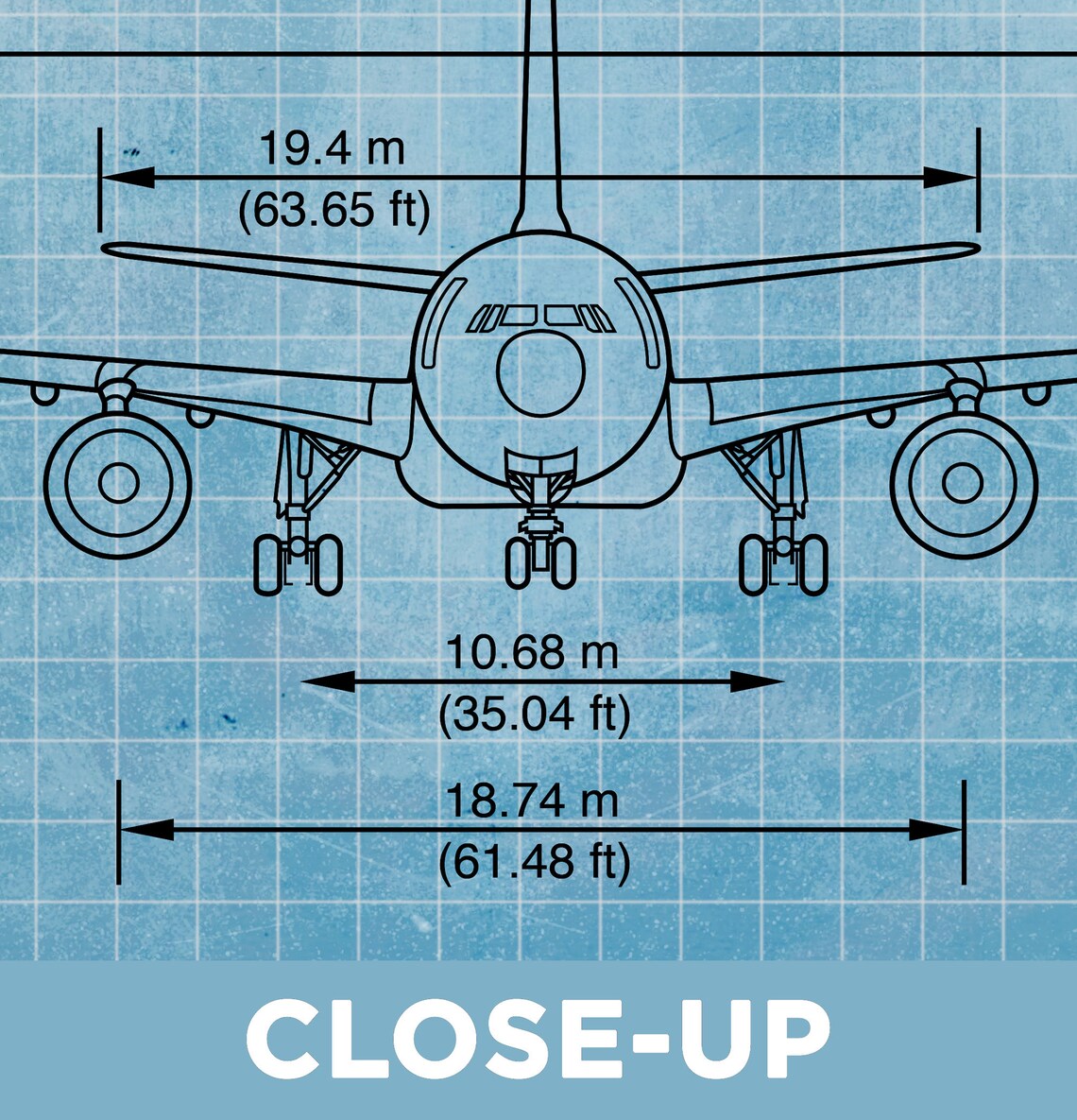 Blueprint Airbus A330 Commercial Airplane Dimensions Mancave Etsy UK