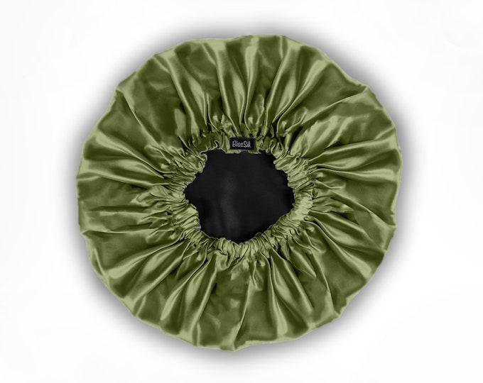 Oversized Silk Bonnet, Double Layer 100% Pure Mulberry Silk ...