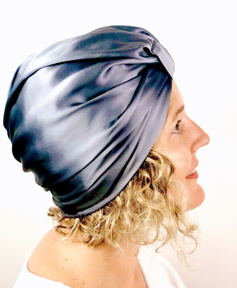 Pure Mulberry Silk Turban 19momme Grey | Etsy