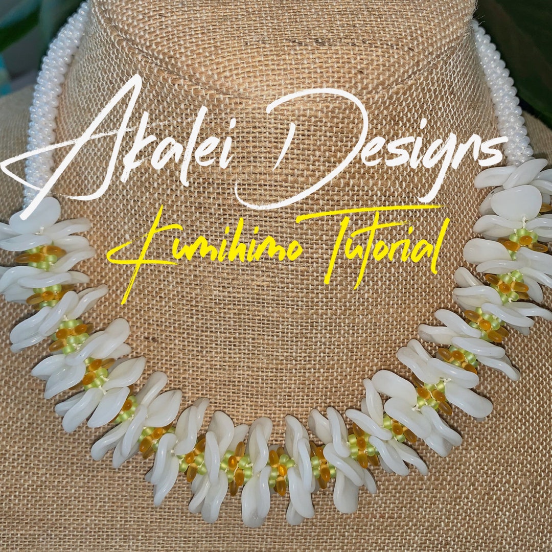 Instant Download Kumihimo Pattern - "beaded Hawaiian Rose Petal Lei Po ...