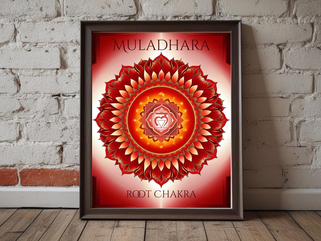 Root Chakra Mandala Wall Art | Muladhara Poster for Grounding ...