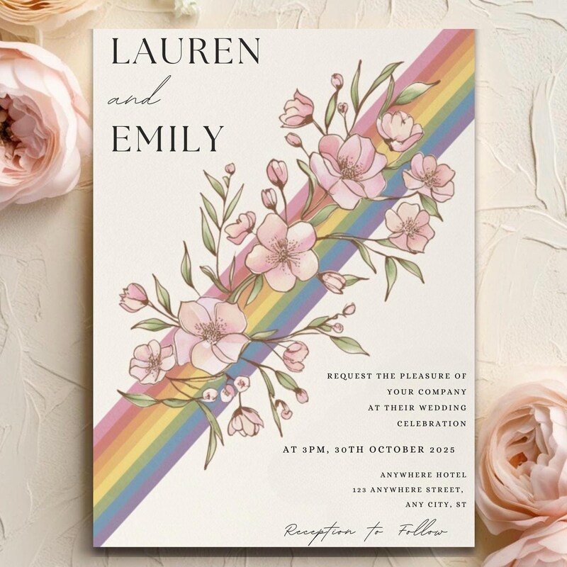 Lesbian Wedding Invitation - Etsy