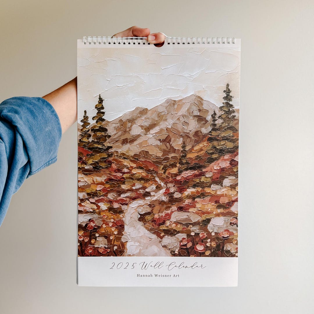 2025 Fine Art Hanging Calendar, Floral Calendar, Mountain Views ...