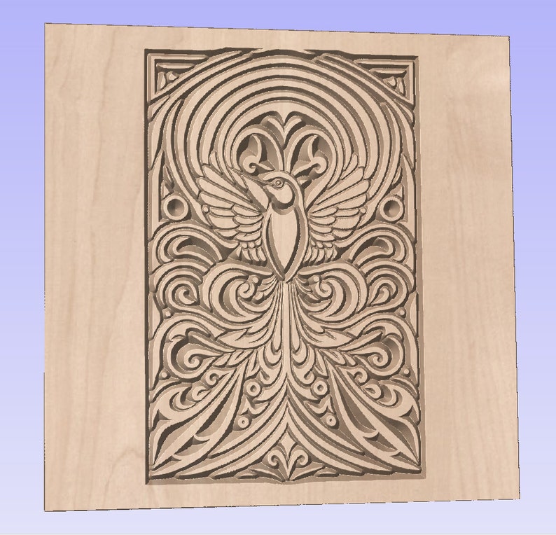 Hummingbird Tribal Dxf Eps File for Laser Engraver, Cnc V-carving ...