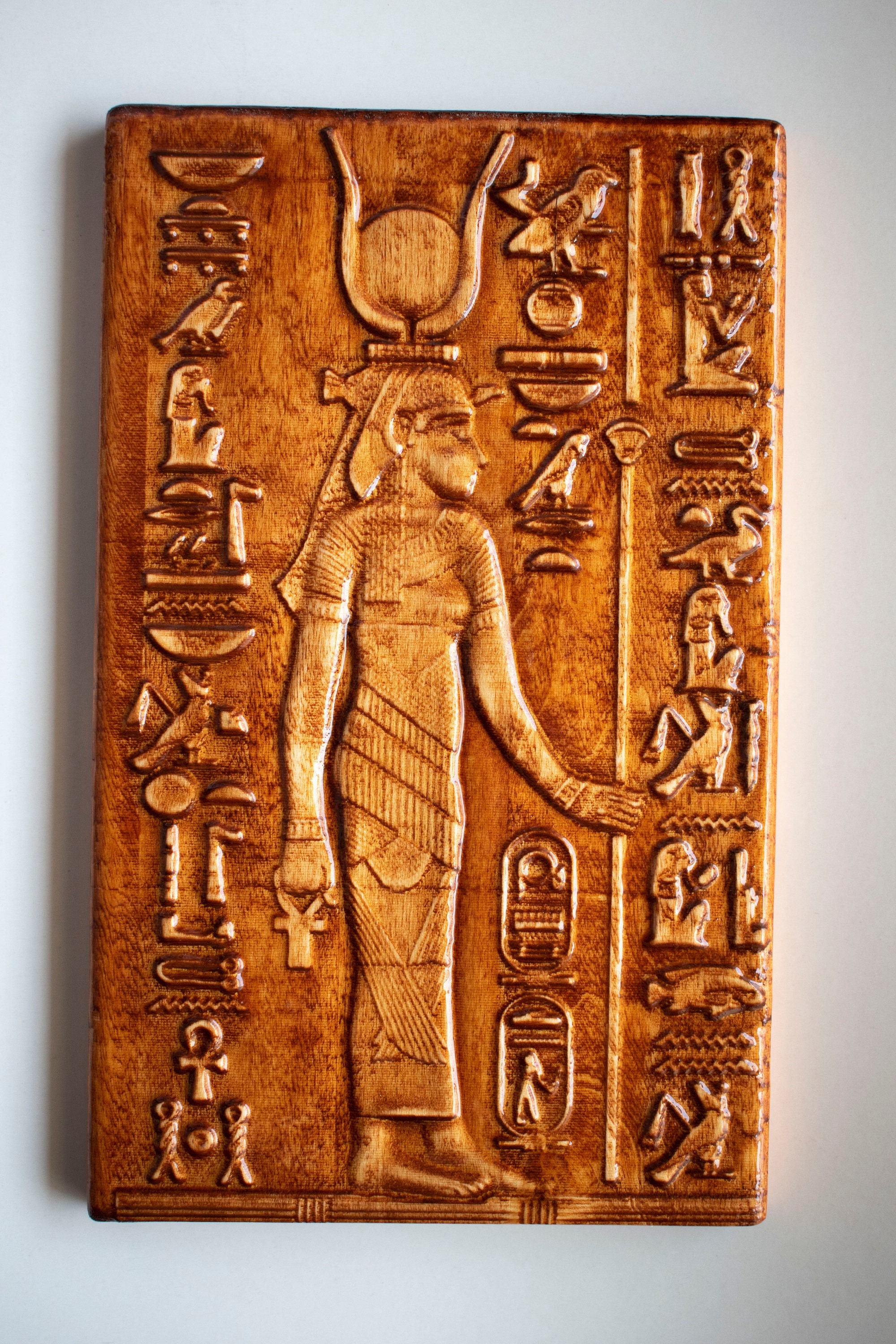 Ancient Egypt Style Isis Wood Wall Hanging Decor 3D Carving - Etsy