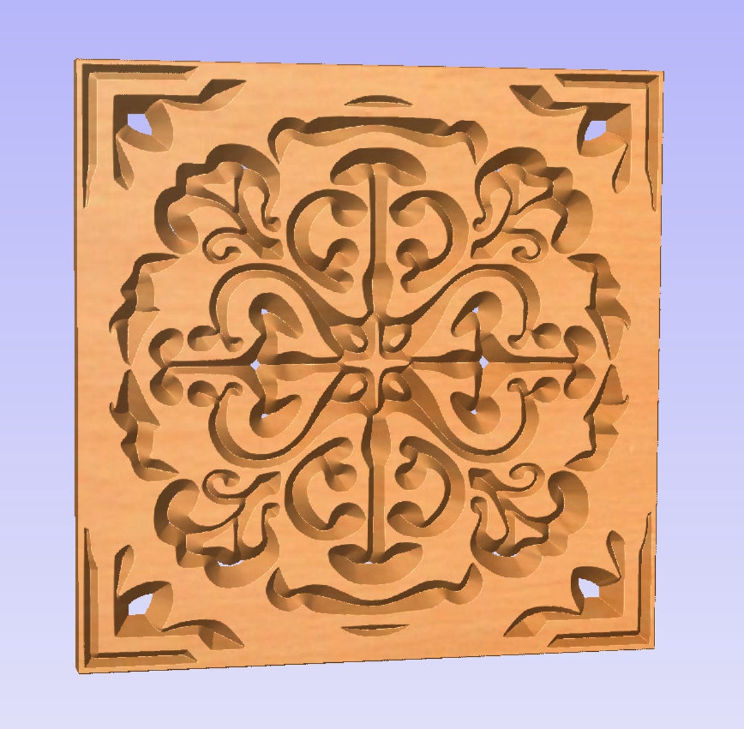 Symmetric Ornament Stencil - CNC Carving, Laser Cut Dxf Eps Model for ...