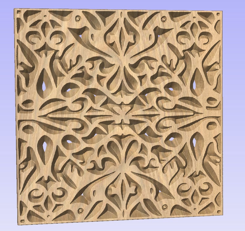 Symmetric Ornament Stencil - CNC Carving, Laser Cut Dxf Eps Model for ...