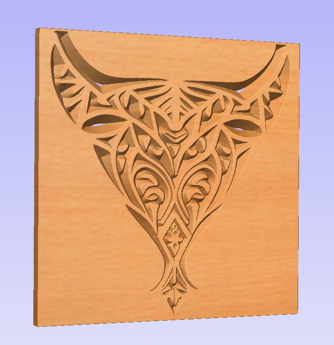 Tribal Polynesian Manta Ray Tattoo Design - Dxf File for CNC Carving ...