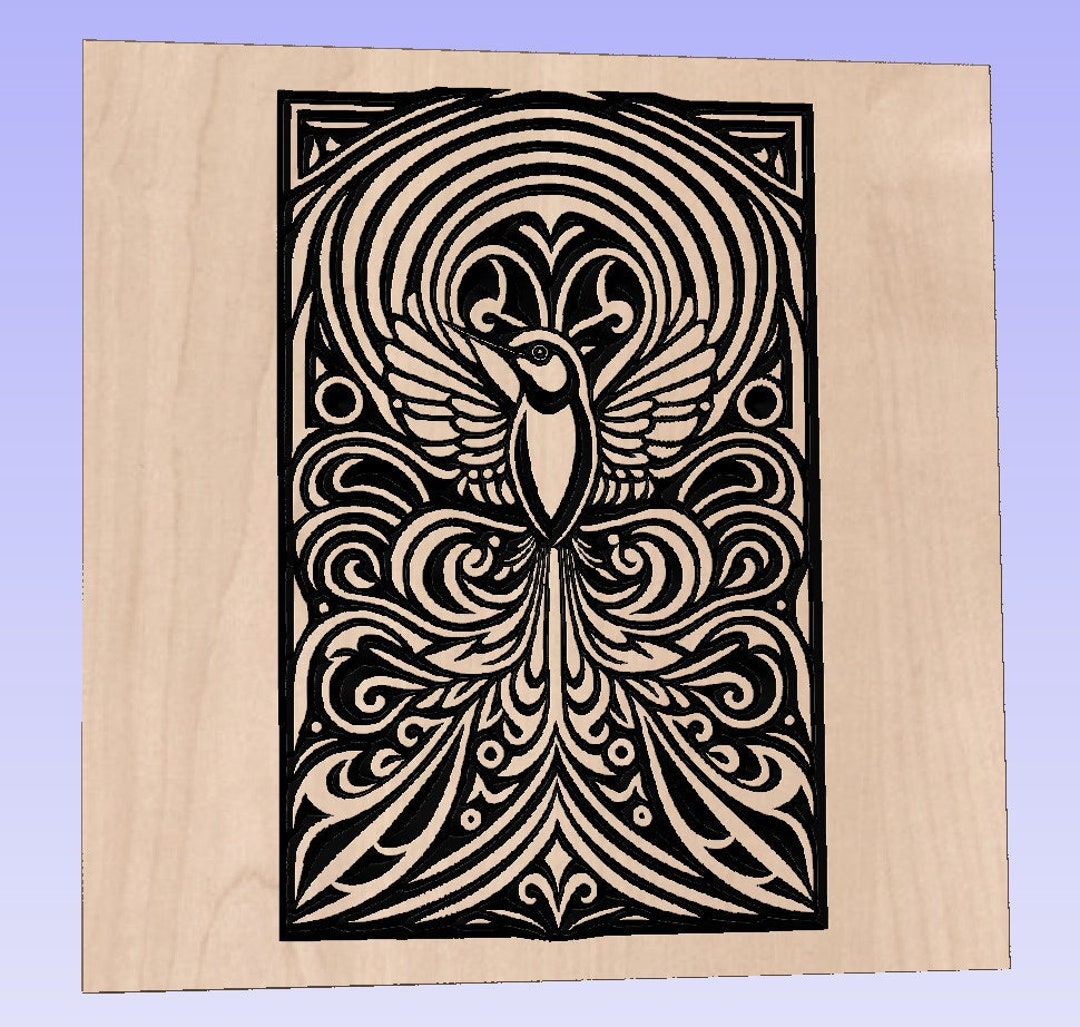 Hummingbird Tribal Dxf Eps File for Laser Engraver, Cnc V-carving ...