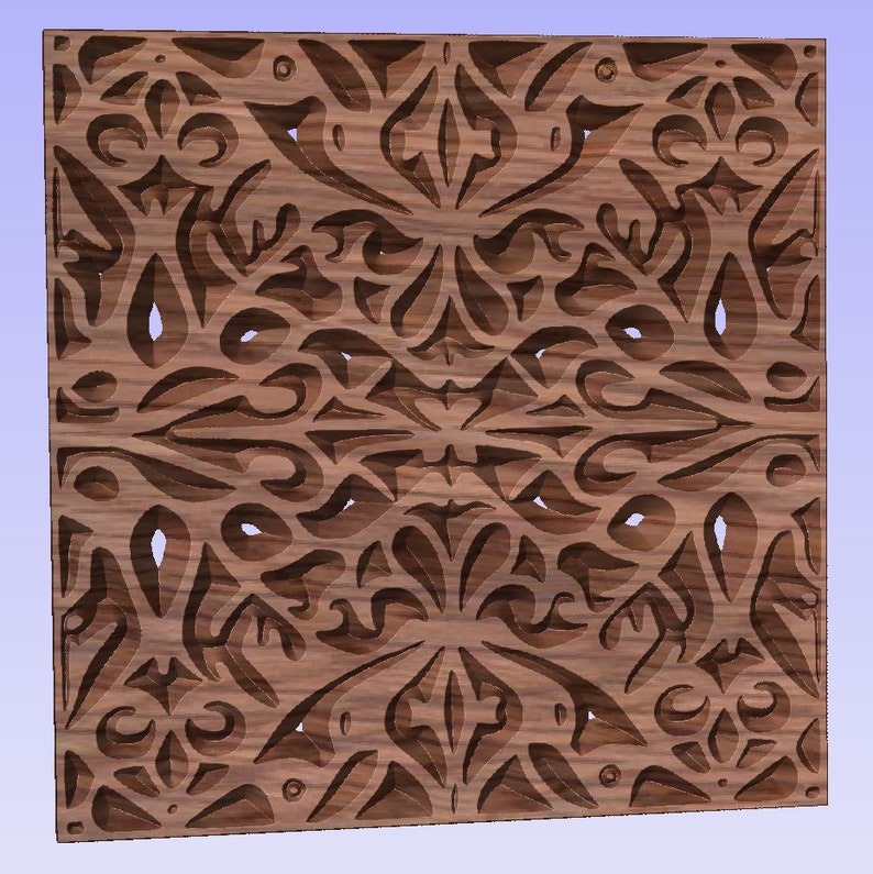 Symmetric Ornament Stencil - CNC Carving, Laser Cut Dxf Eps Model for ...