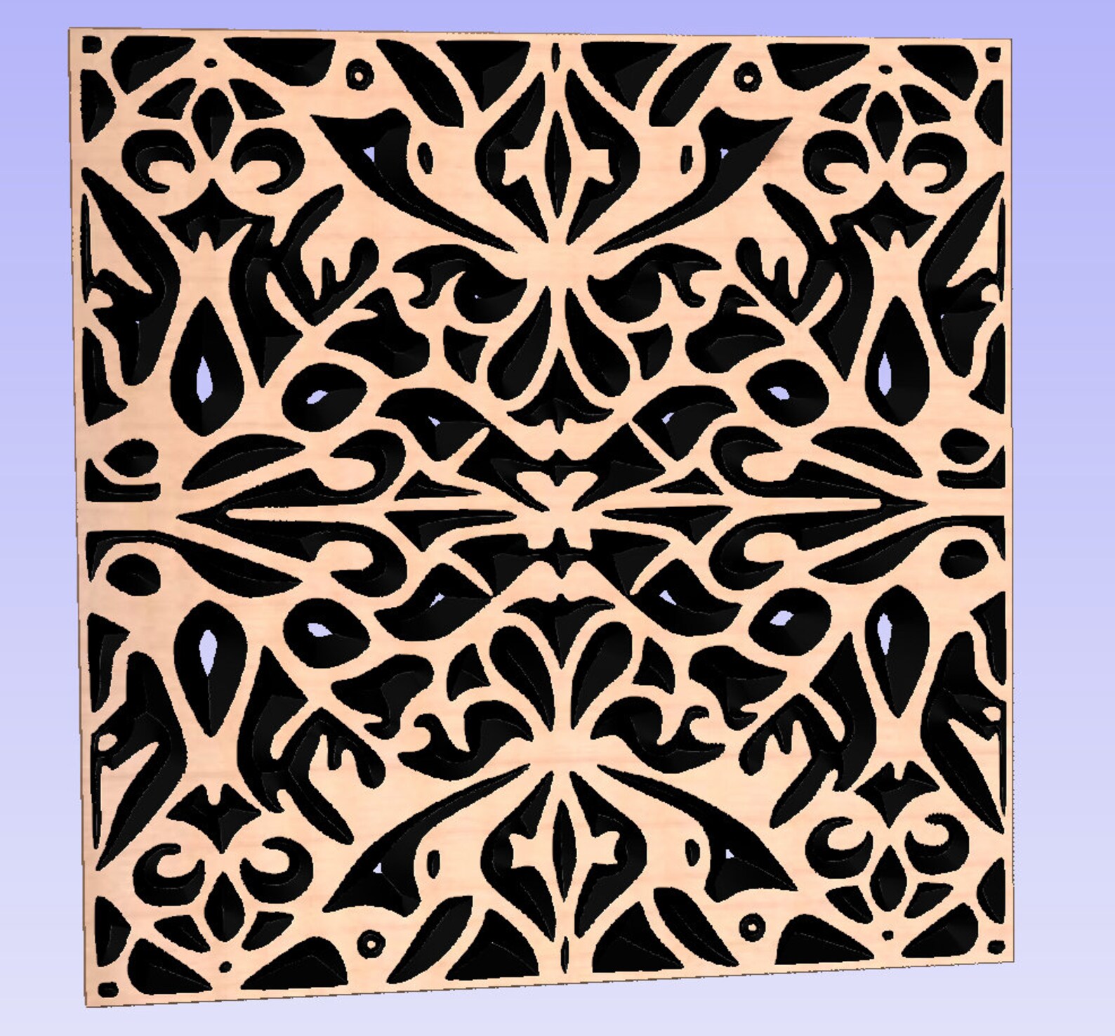 Symmetric Ornament Stencil - CNC Carving, Laser Cut Dxf Eps Model for ...