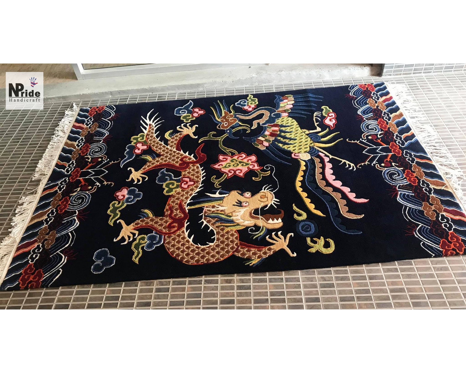 Hand-knotted Tibetan Dragon Bird Rug Carpet Wool - Etsy
