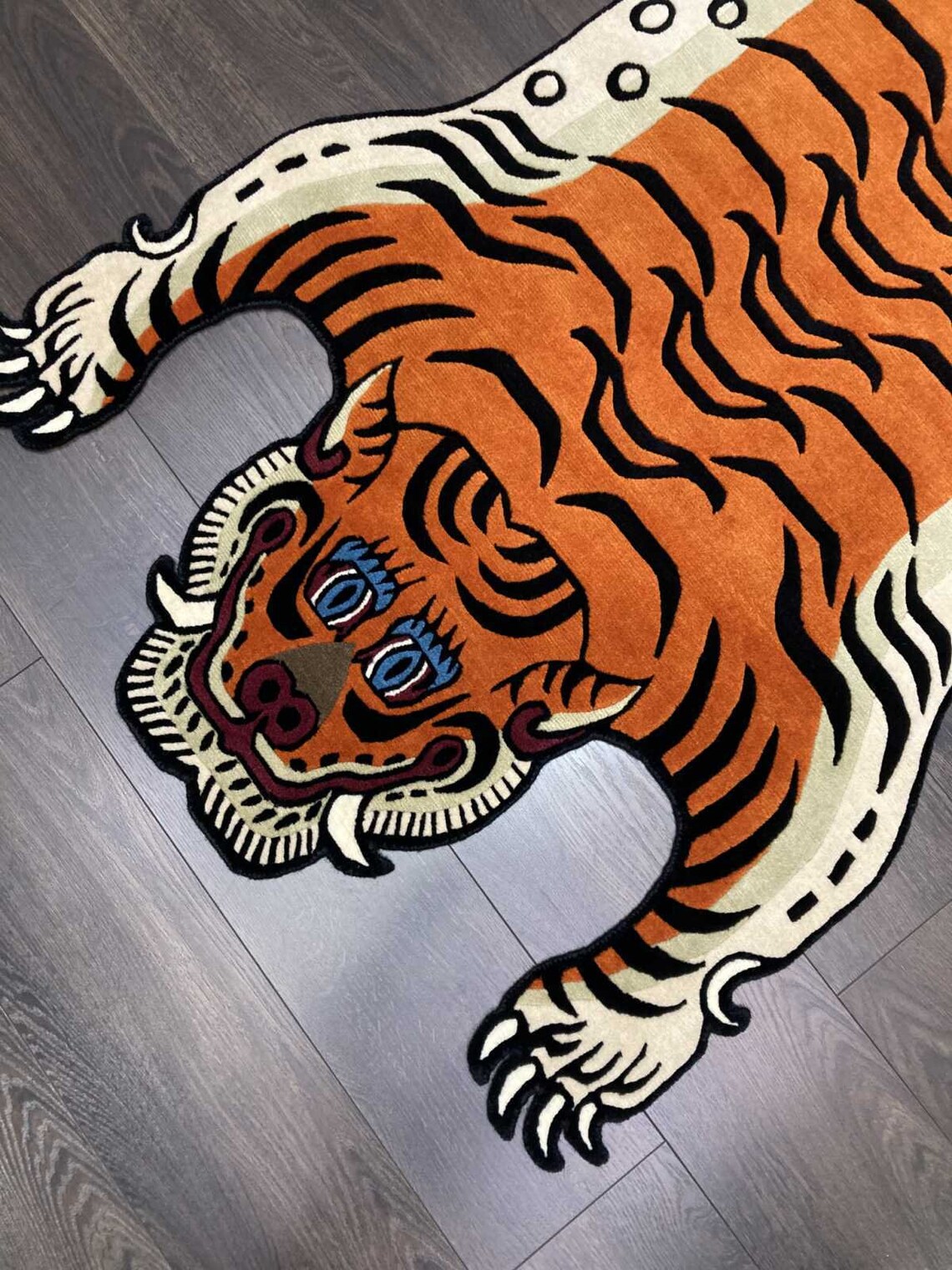 Hand-knotted Large Tibetan Tiger Rug Carpet 3x6ft Wool - Etsy UK