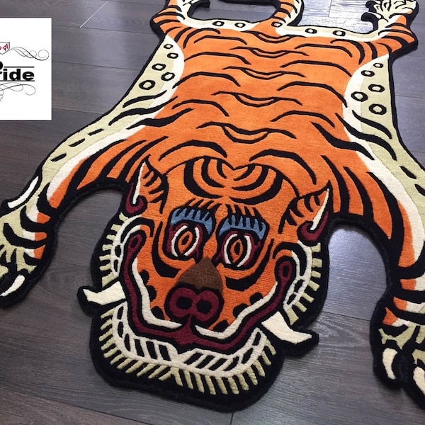 Tiger Rug - Etsy