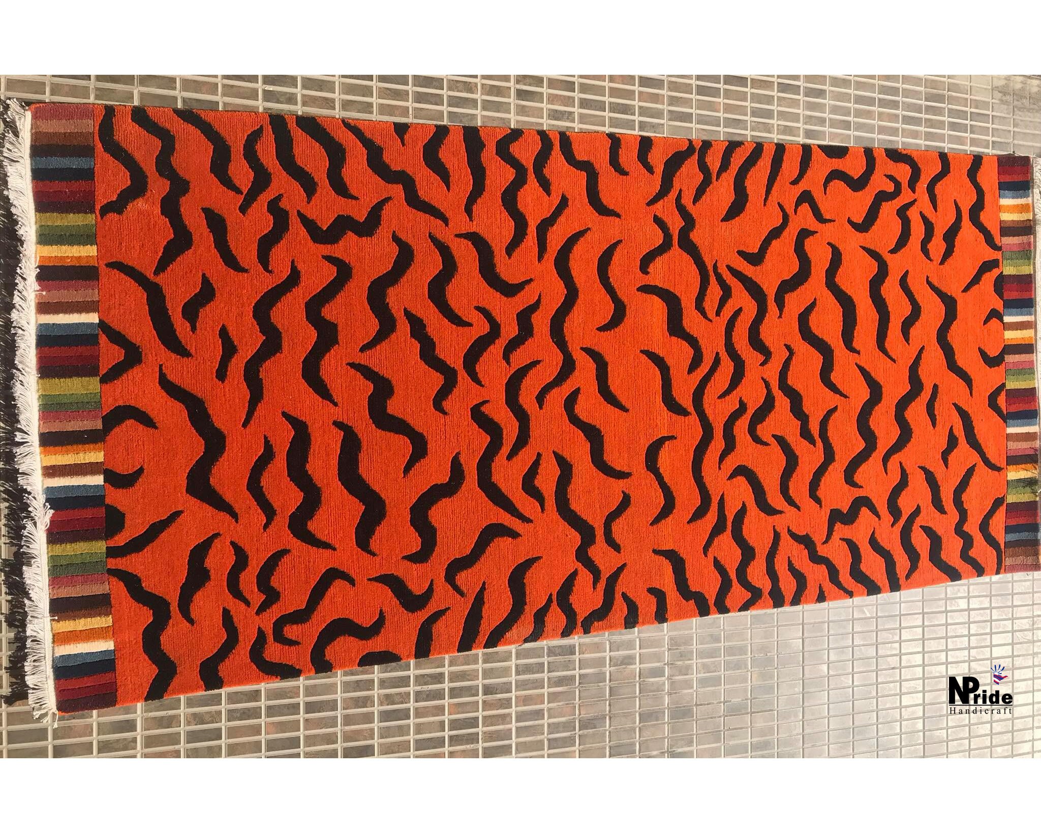 Handknotted Tibetan Tiger Stripe Rug Carpet Wool | Etsy