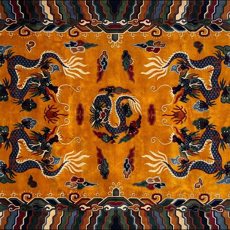 Oriental Dragon Rug - Etsy