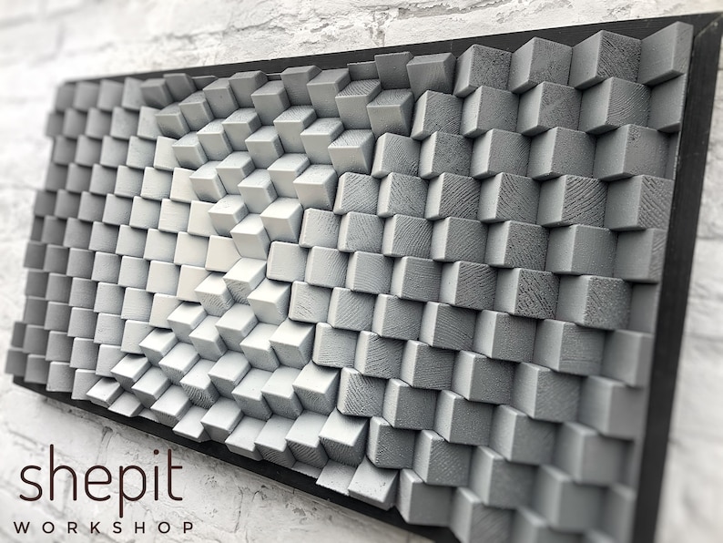 Akustik panel Sound Diffusor Große Holz Wandkunst Graue - Etsy.de