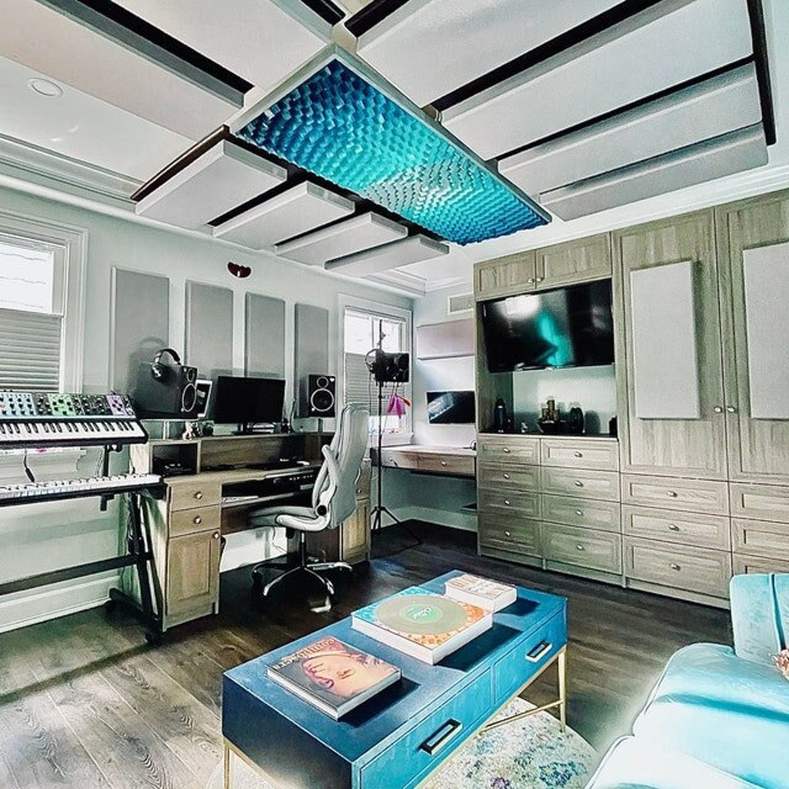 Ceiling Acoustic Panel Sound Diffuser Wood Wall Art - Etsy