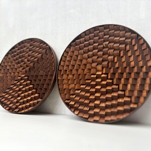 Set of 2 Acoustic Panels , Circle Sound Diffusers, 3D Round Wood Wall ...