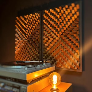 Set of 2 Wood Wall Arts - Acoustic Panels - Sound Diffusers - Music ...