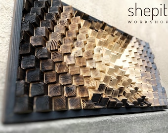 Rustic Wood Wall Art Large Wall Art 3D Wood Sculpture - Etsy