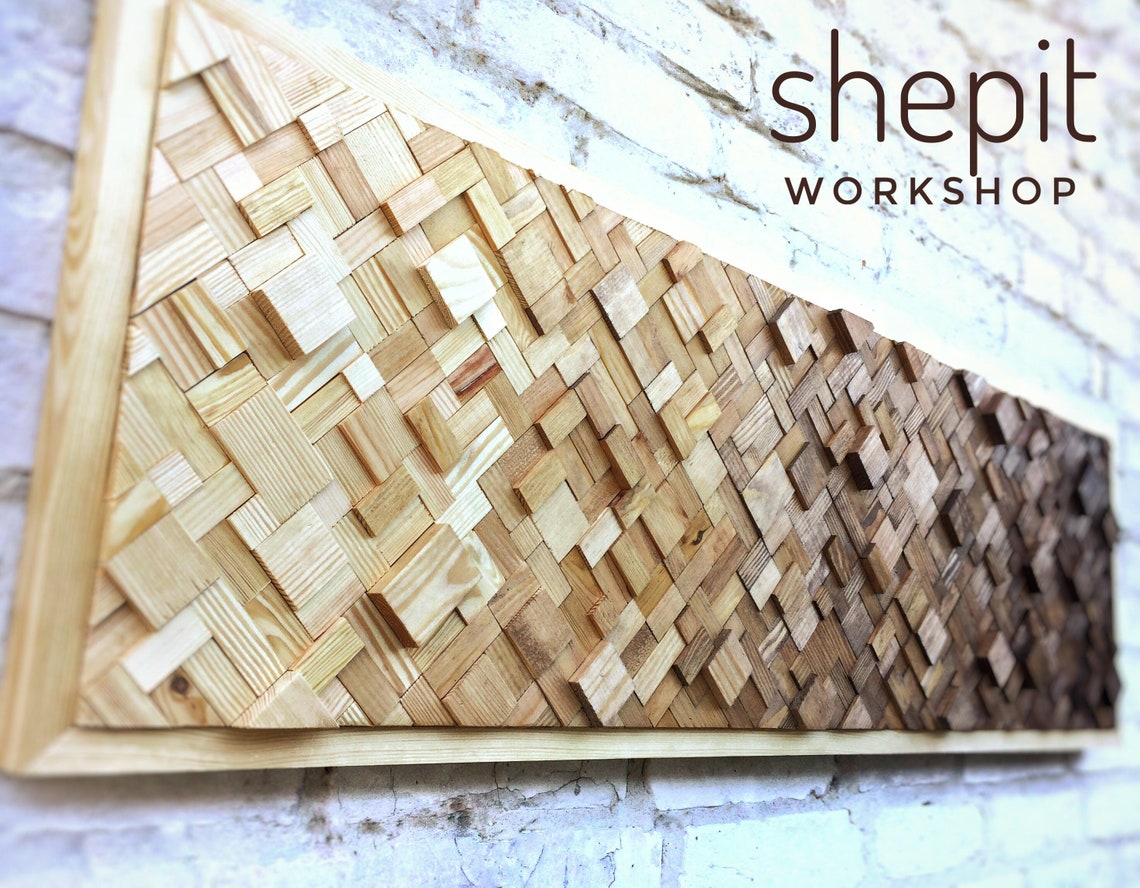 Rustic Wood Wall Art Large Wall Art 3D Wood Sculpture - Etsy