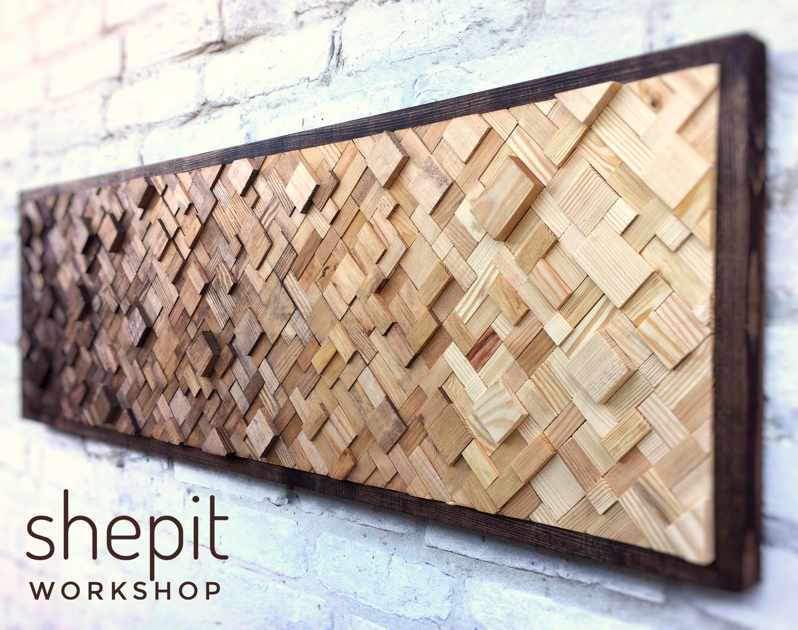 Rustic Wood Wall Art - Large Wall Art - 3D Wood Sculpture - Rustic ...