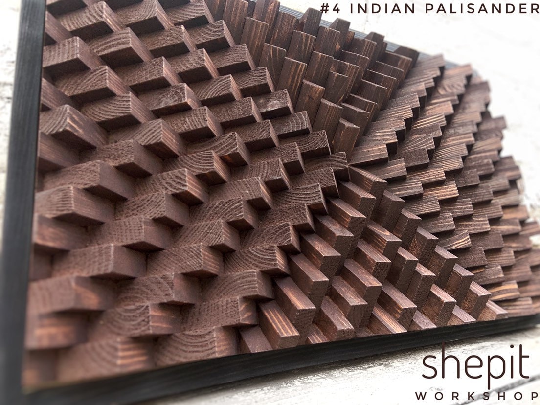 Wood Wall Art Acoustic Panel Geometric Wall Art Natural - Etsy