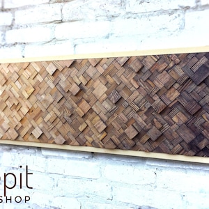 Rustic Wood Wall Art - Large Wall Art - 3D Wood Sculpture - Rustic ...