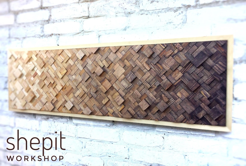 Rustic Wood Wall Art 3D Wood Sculpture Modern Abstract - Etsy