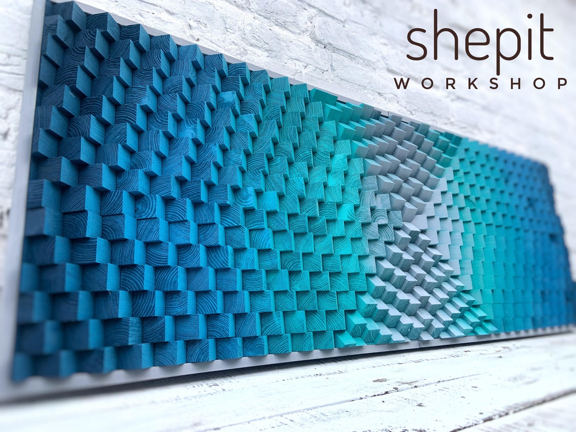 Ceiling Acoustic Panel Sound Diffuser Wood Wall Art - Etsy