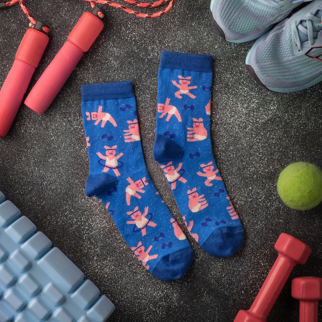 Gymnast Pigs Socks Cute Pigs Colorful Socks for Men and Women Gift for Him & Her Funny Design - Etsy