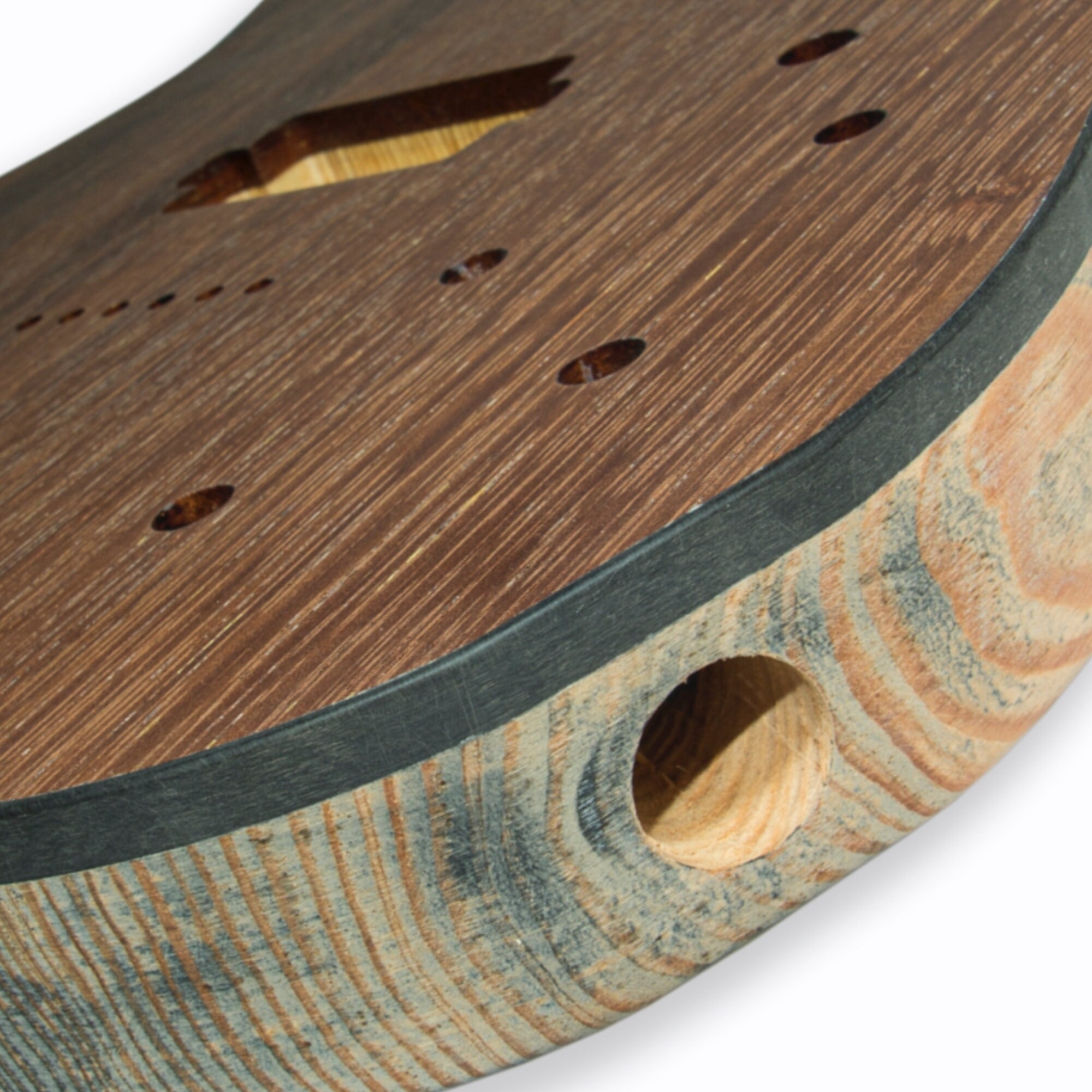 Pine Guitar Body With Merbau Top Black Binding Partscaster - Etsy