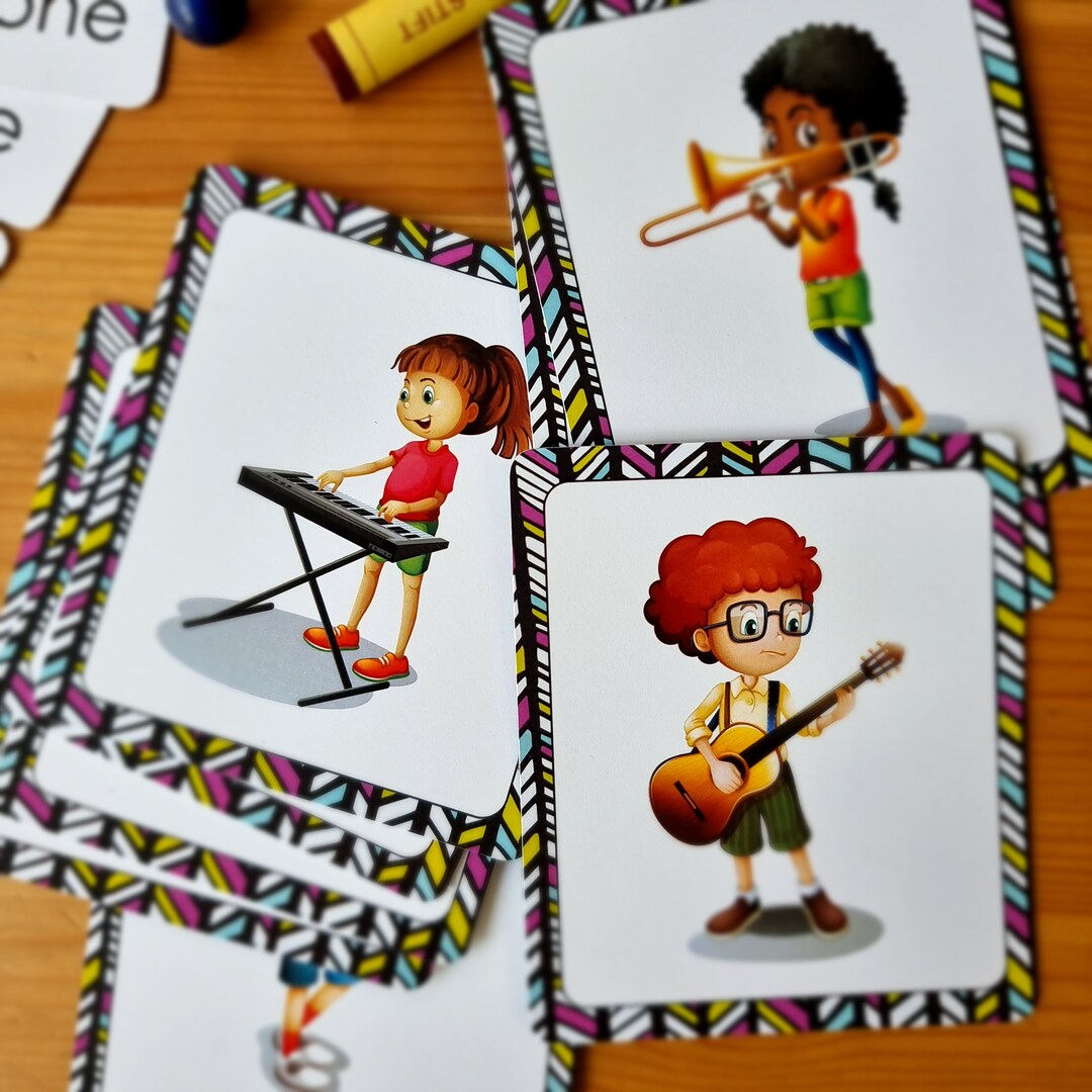 Musical Instruments for Kids Learning Flashcards, Montessori Music ...