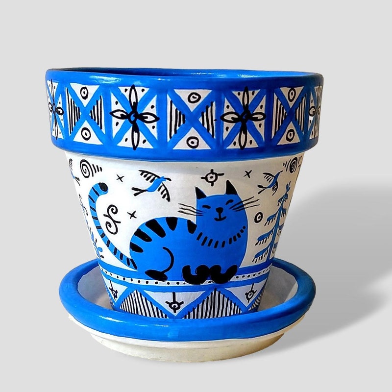 Decorated Pot - Etsy