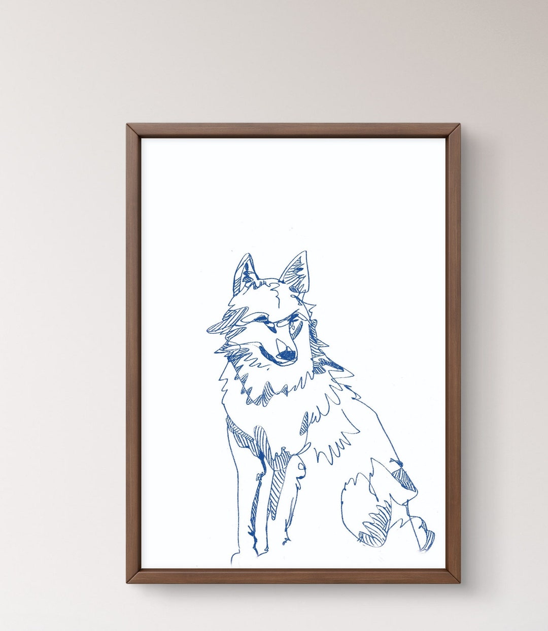 Blue Wolf A4 & A5 - Etsy