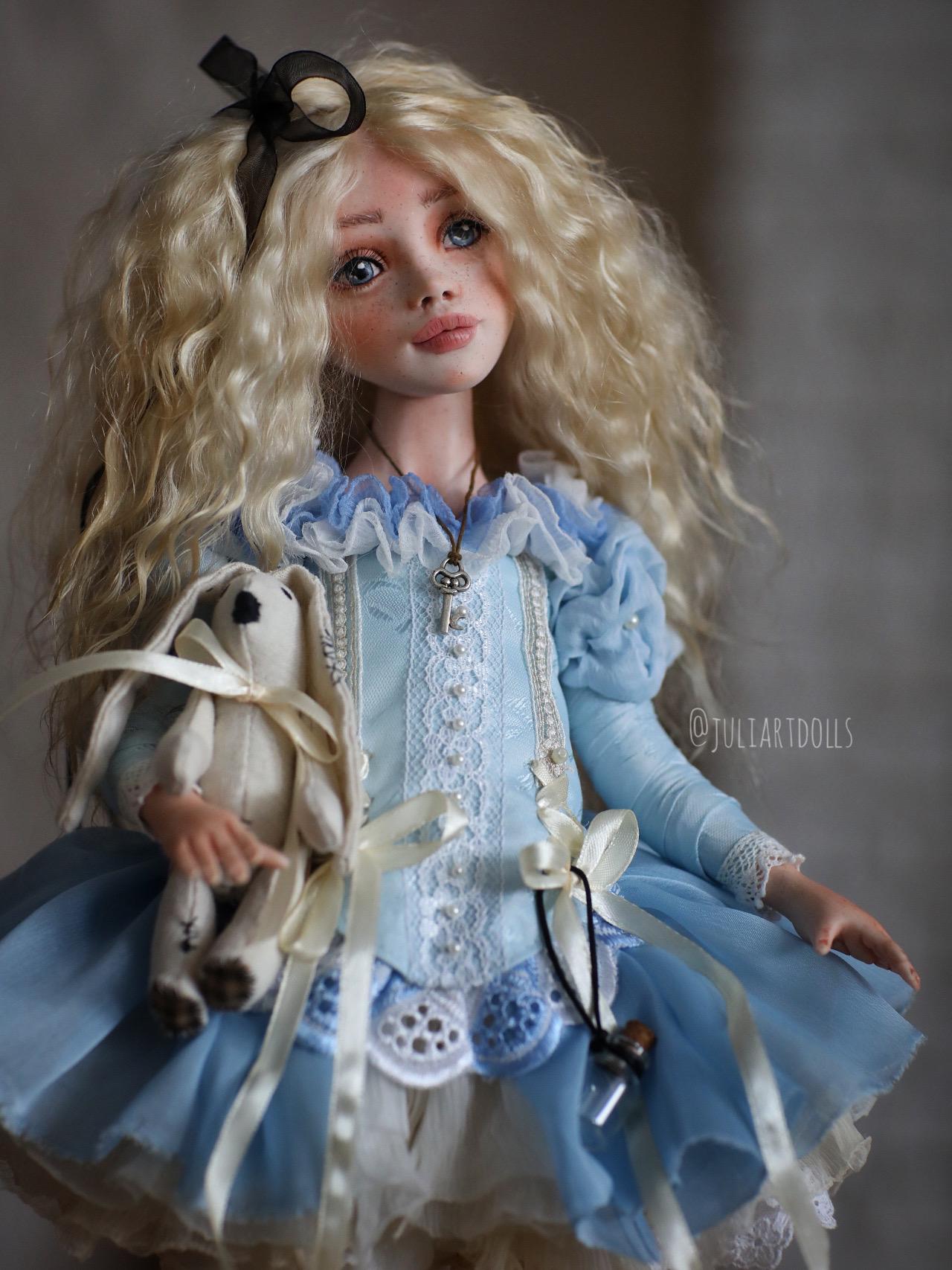 Art Doll Alice in Wonderland, Handmade Doll, Collectible Doll, Ooak ...