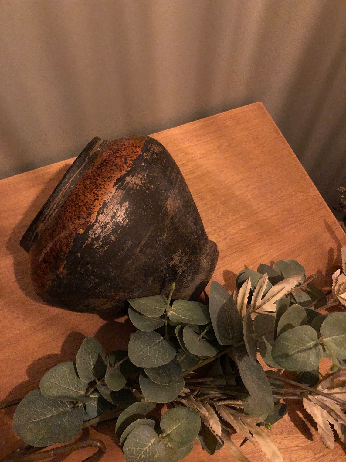 Vintage Black Clay Pot Rustic Vase Pottery Old Clay Vessel - Etsy