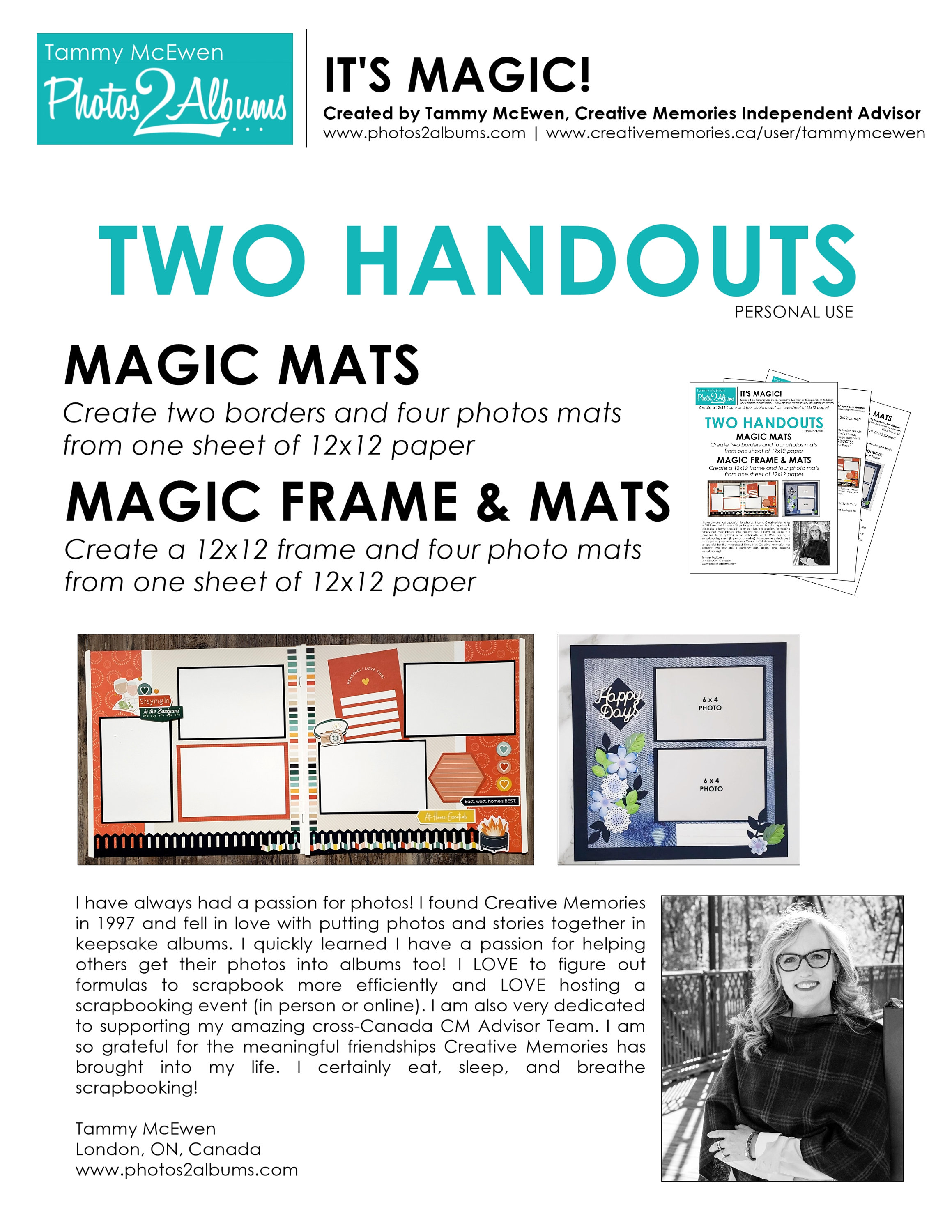 Magic Mats & Frame Handout - Personal Use - Etsy