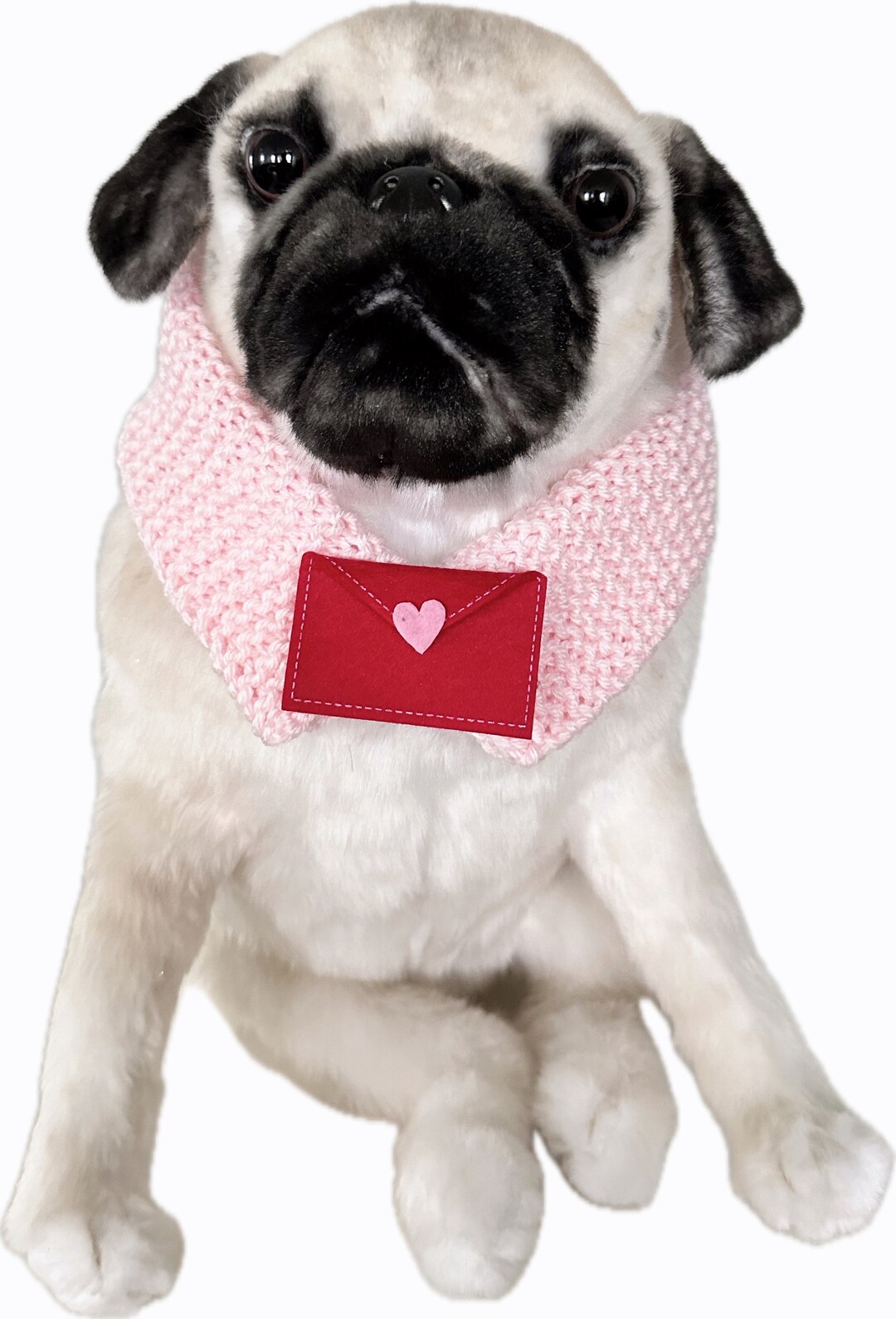 Valentine Heartfelt Hound Letter Scarf W/red Letter - Etsy