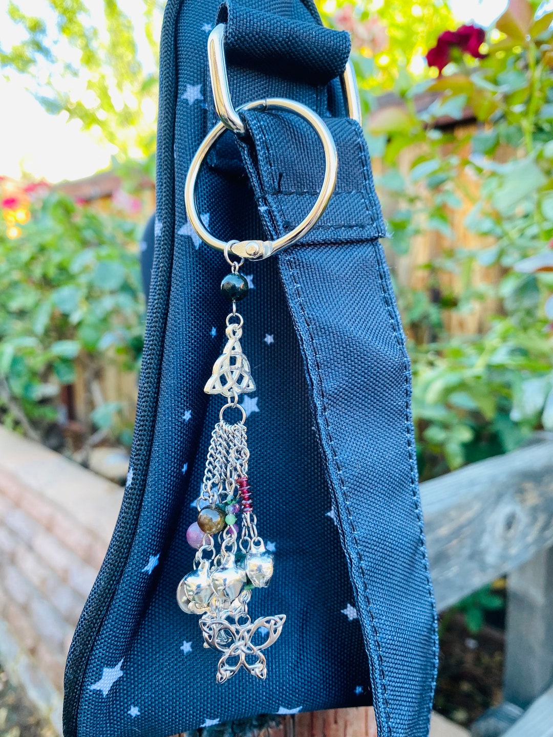 Witch Bells Charm: Cottagecore Protection Bells With Butterfly Rune - Etsy
