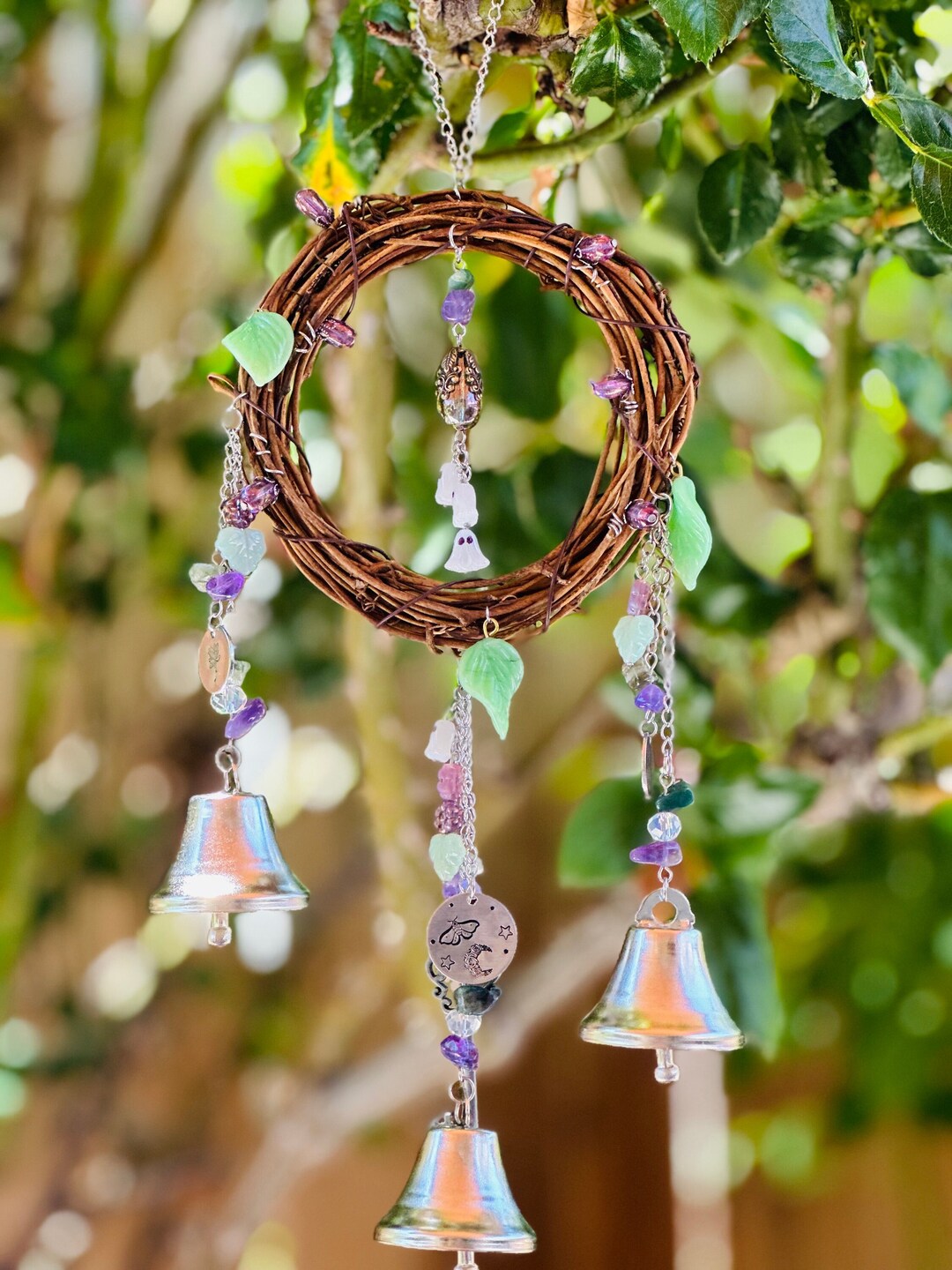 Ghost in the Midnight Garden/ Witch Bells/ Witchy Aesthetic/ Green ...