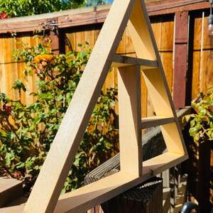 Triangle Shelf. Wooden Triangle. Shelf. Wall Shelf. Crystal Shelf. Hand ...