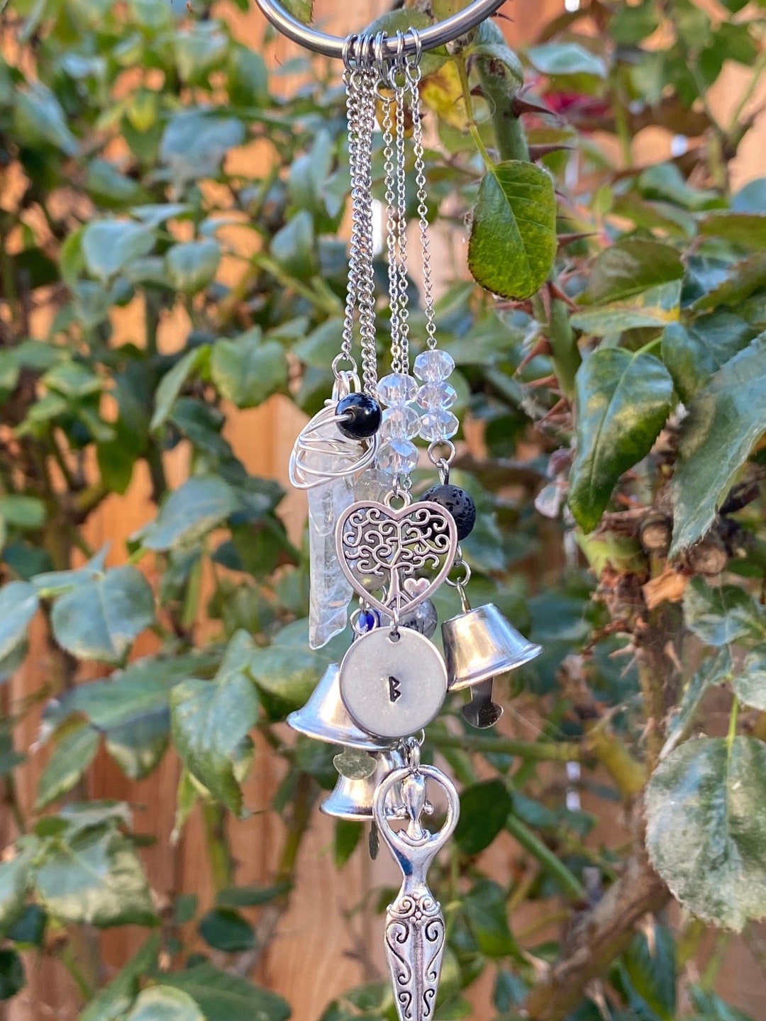 Gaia Witch Bells: Handmade Protection Bells, Gemstone Home Decor - Etsy