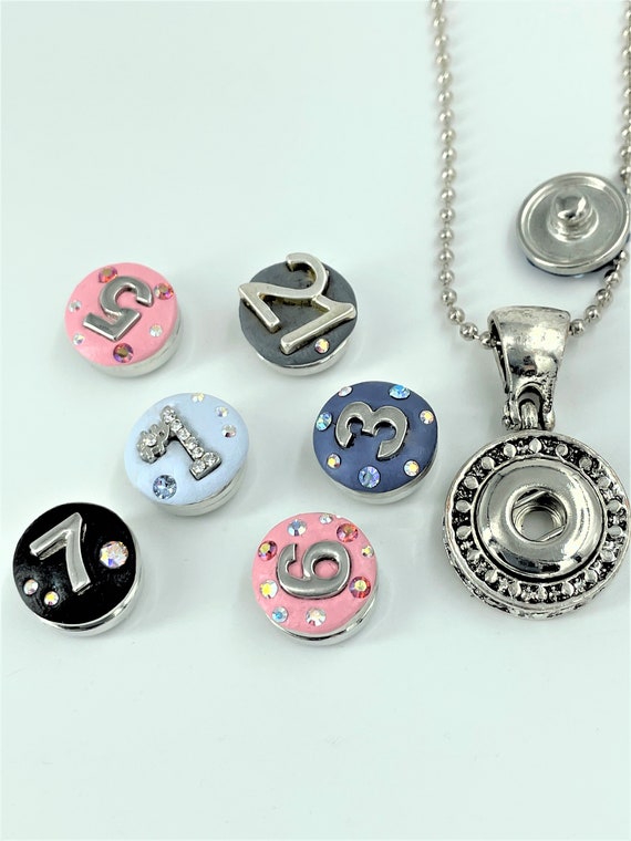 Numbers 12mm Mini Petite Jazz Snaps for Snap Button Jewelry | Etsy