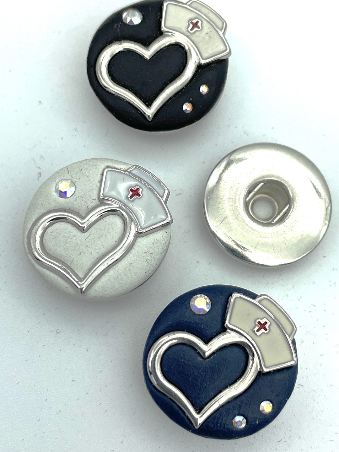 Nurse, PA, NP, RN Caduceus Stethoscope Medical Theme 18/20mm Jazz Snaps ...