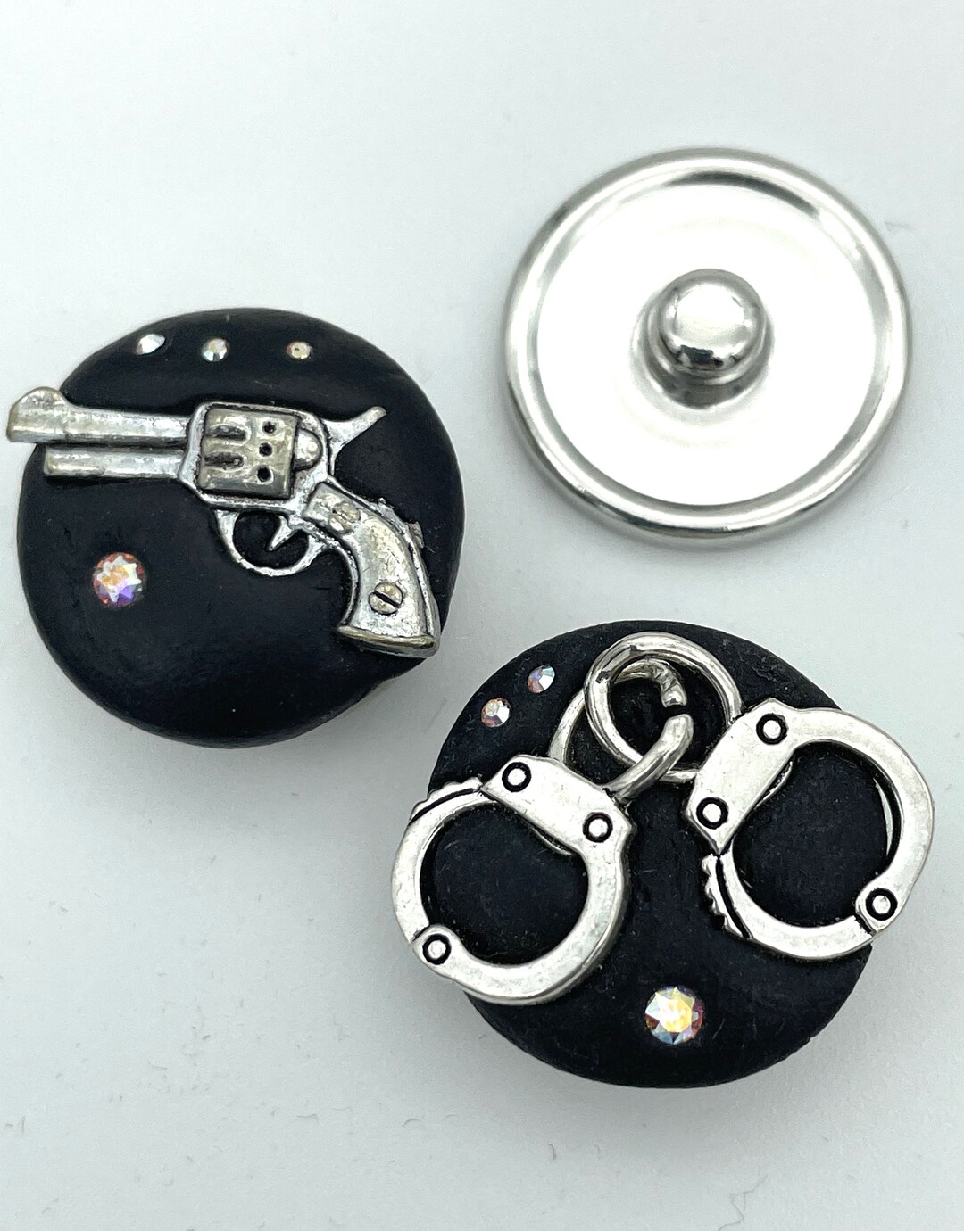 Weapon Gun Handcuff 18mm 20mm Jazz Snapstm for Snap Button Jewelry - Etsy